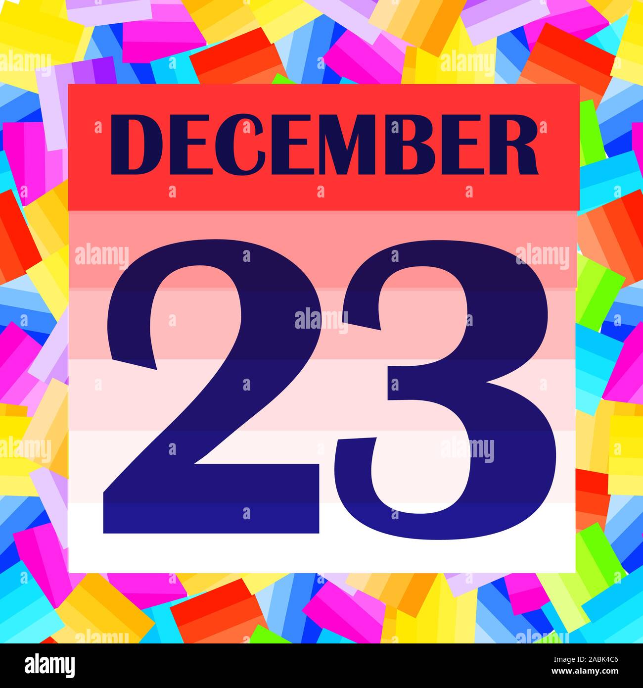 December 23 icon. For planning important day. Banner for holidays and ...