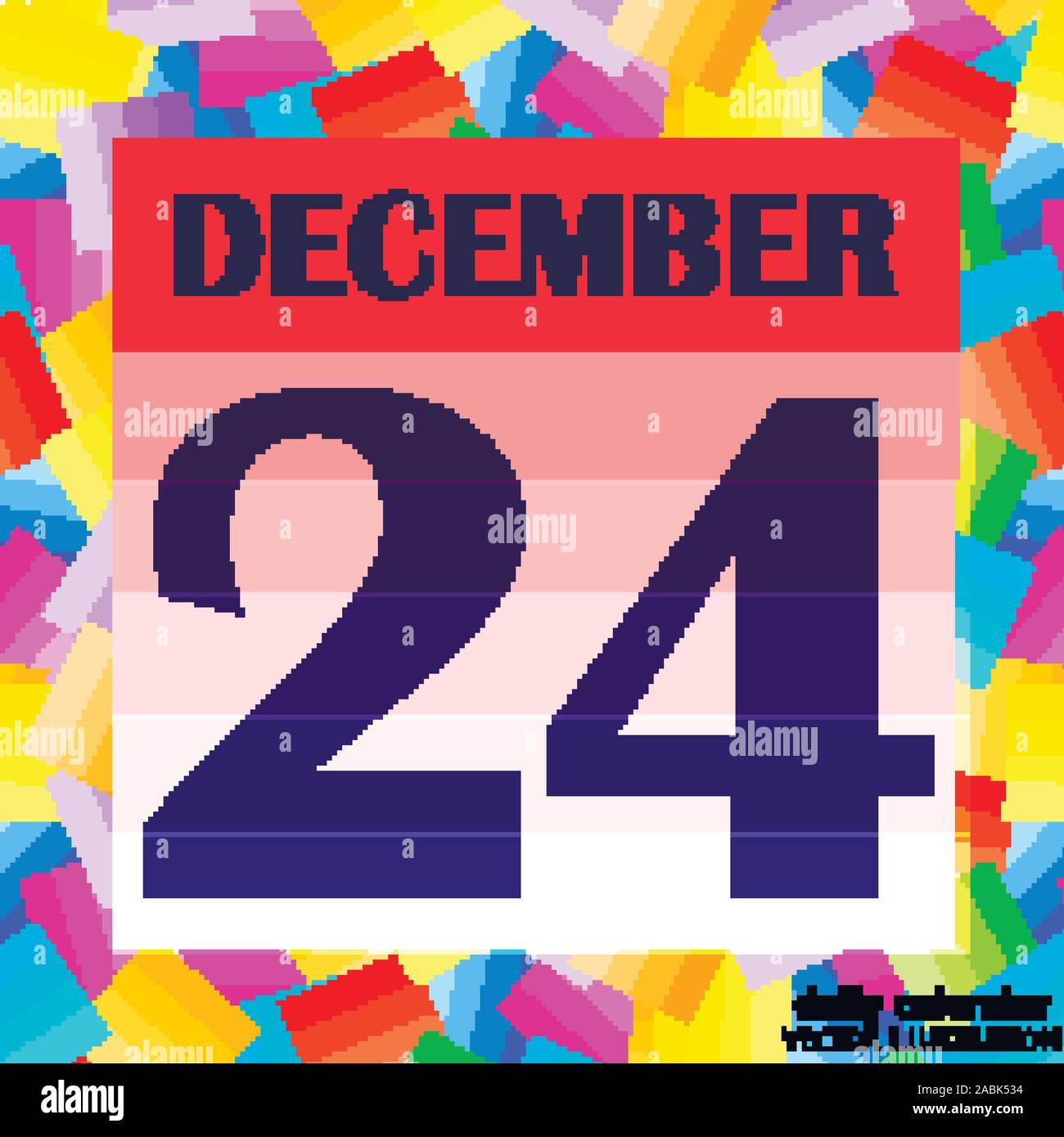 December 24 icon. For planning important day. Banner for holidays and ...