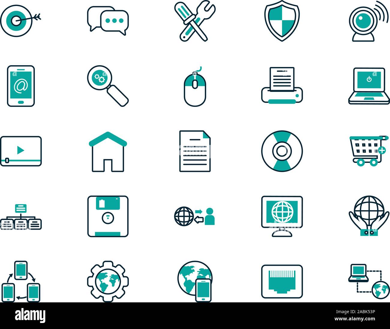 Digital and technology icon set vector design Stock Vector Image & Art ...