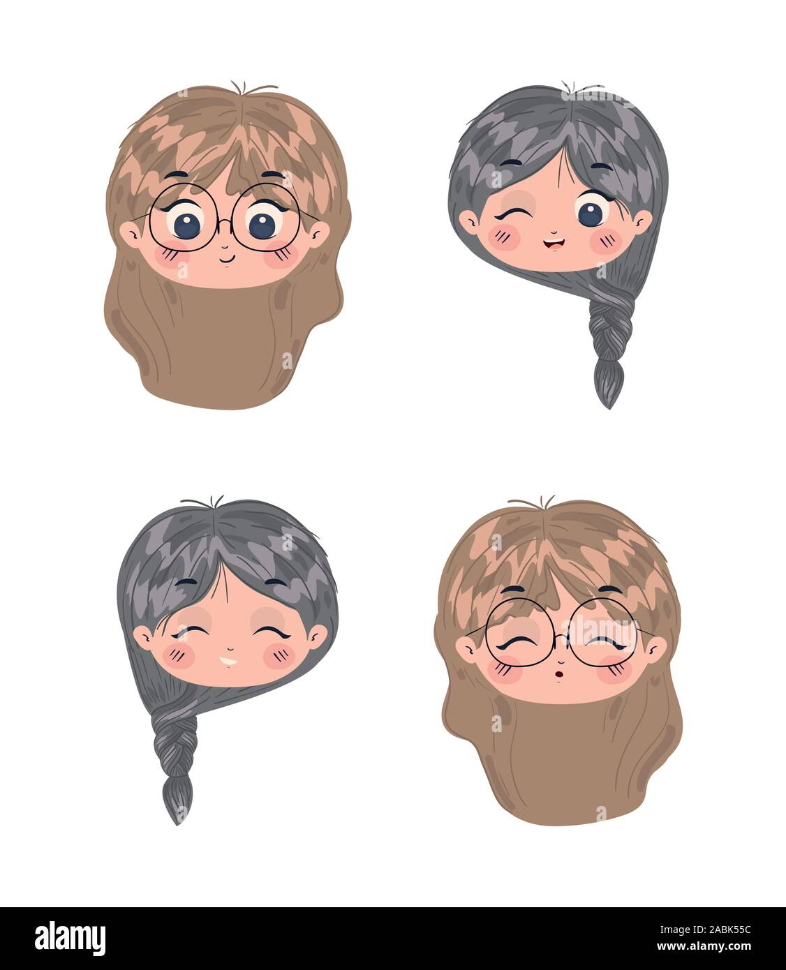 Isolated set of kids cartoons vector design Stock Vector Image & Art ...