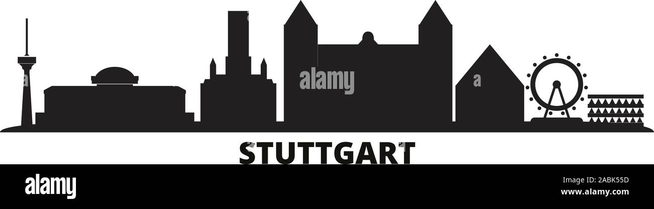 Germany, Stuttgart city skyline isolated vector illustration. Germany, Stuttgart travel ...