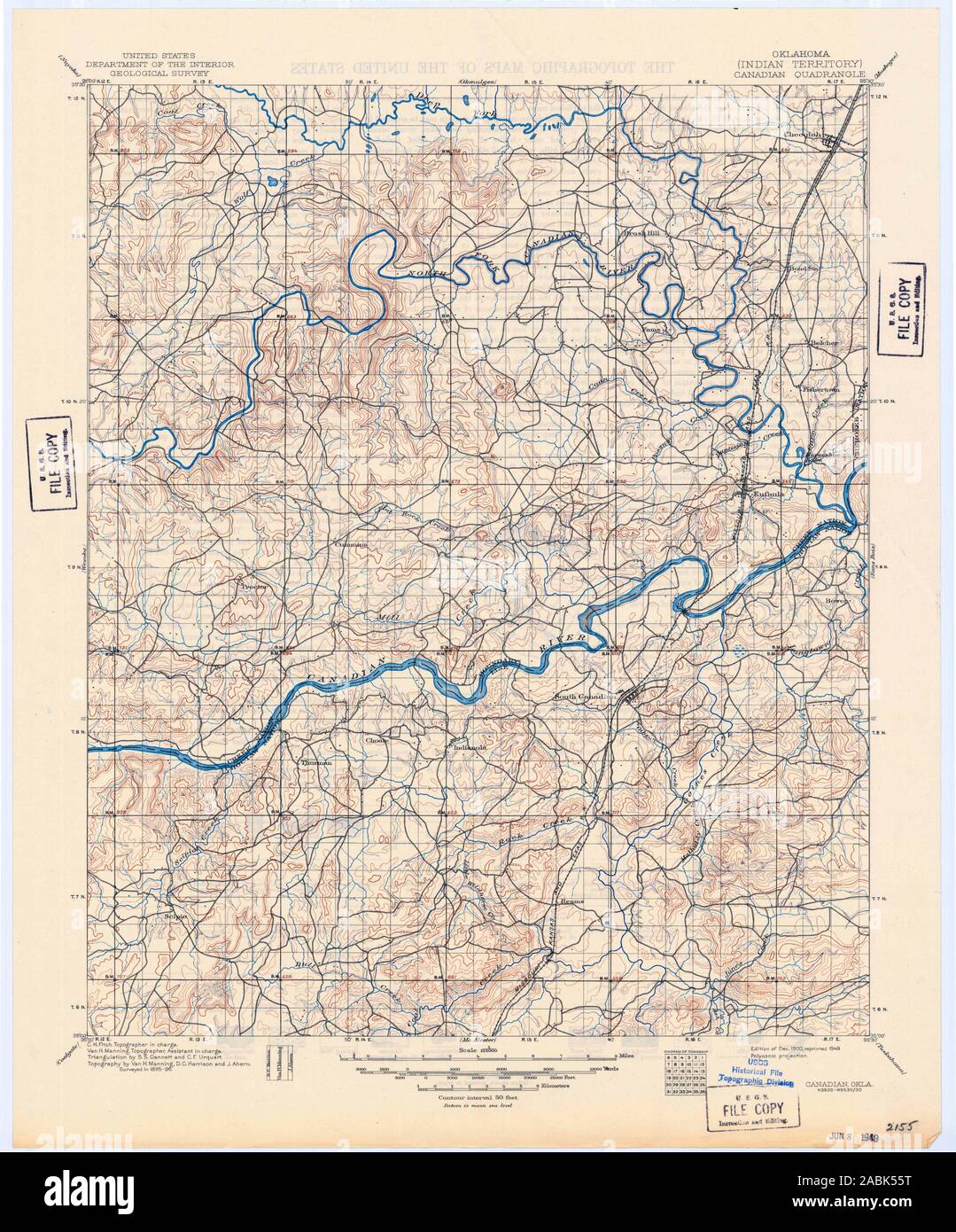 Oklahoma map 1900 hi-res stock photography and images - Alamy