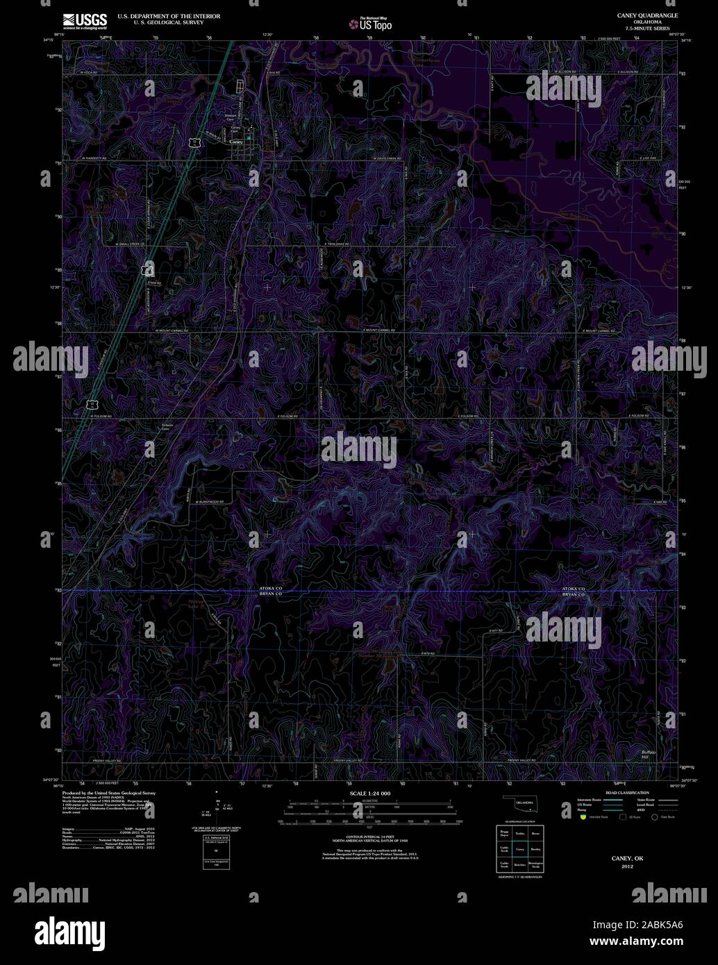 Map of caney hi-res stock photography and images - Alamy