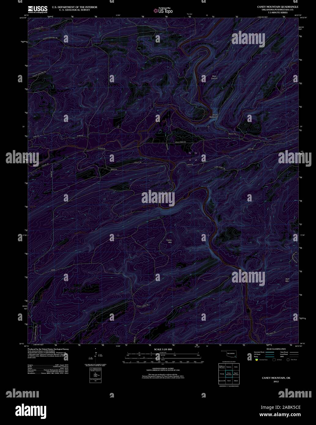 Map of caney hi-res stock photography and images - Alamy