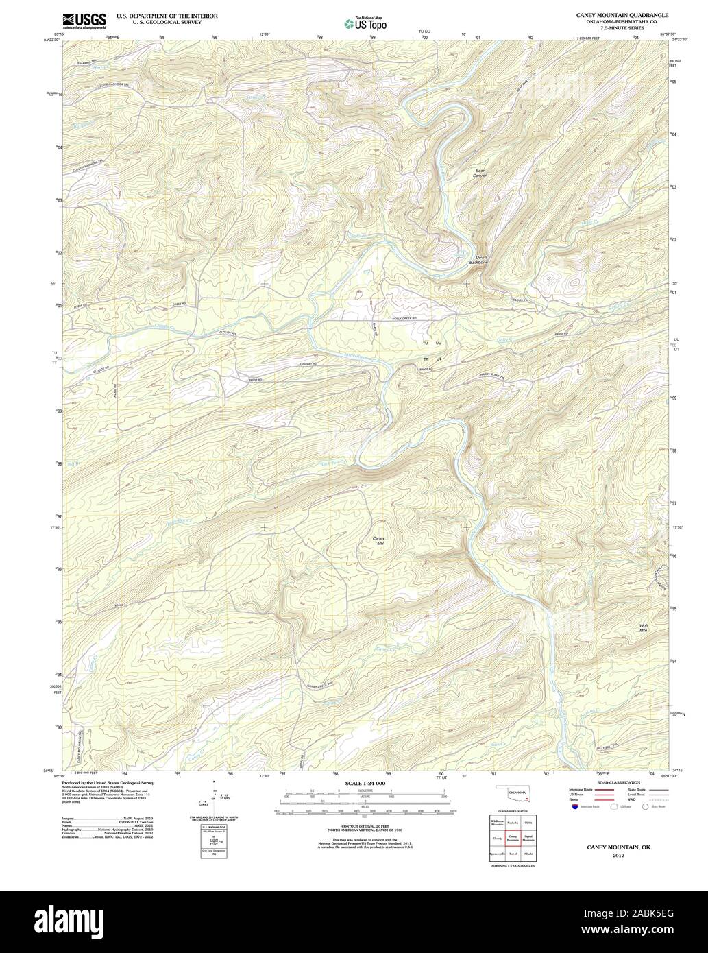 Map of caney hi-res stock photography and images - Alamy