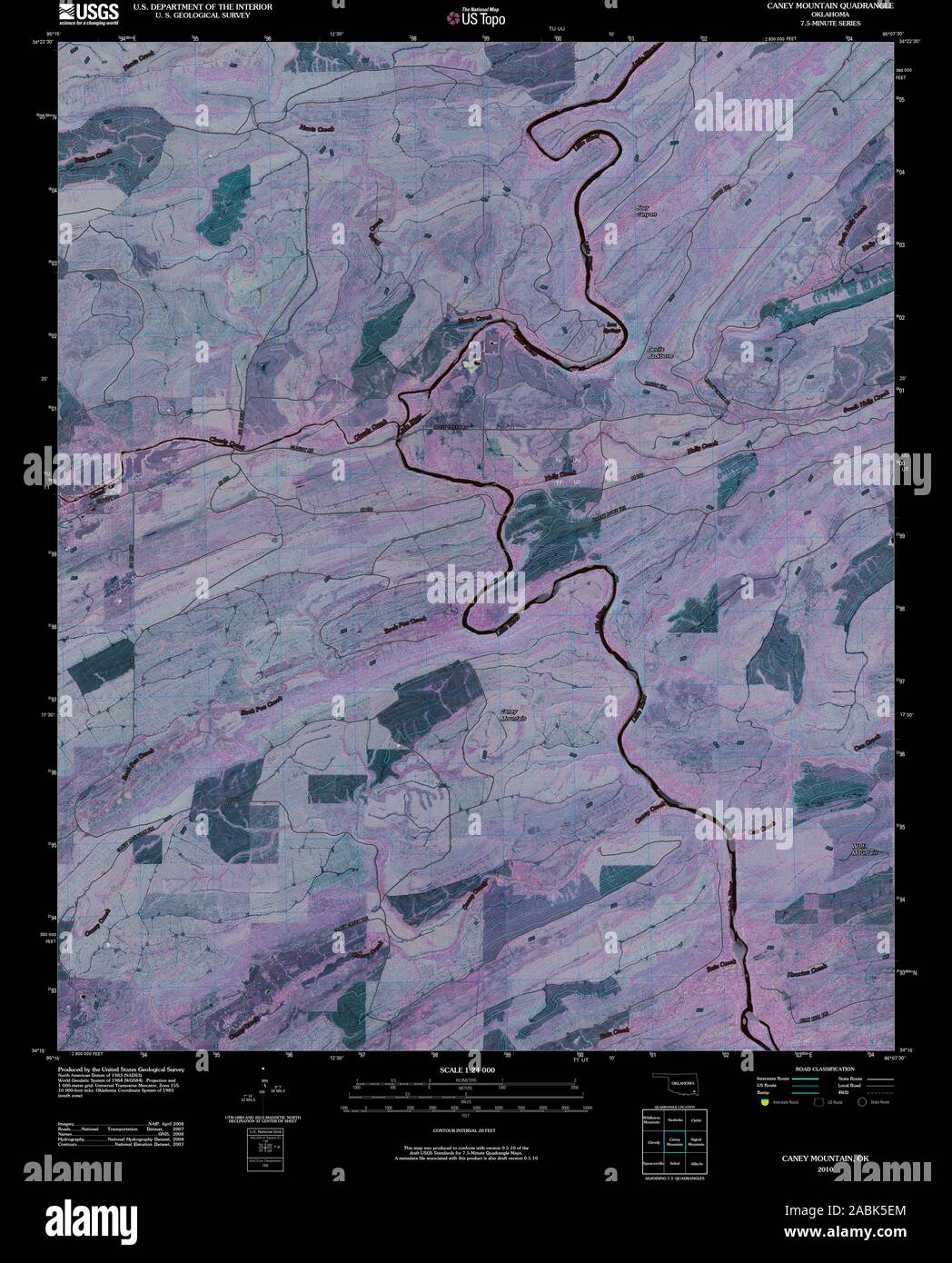 Map of caney hi-res stock photography and images - Alamy