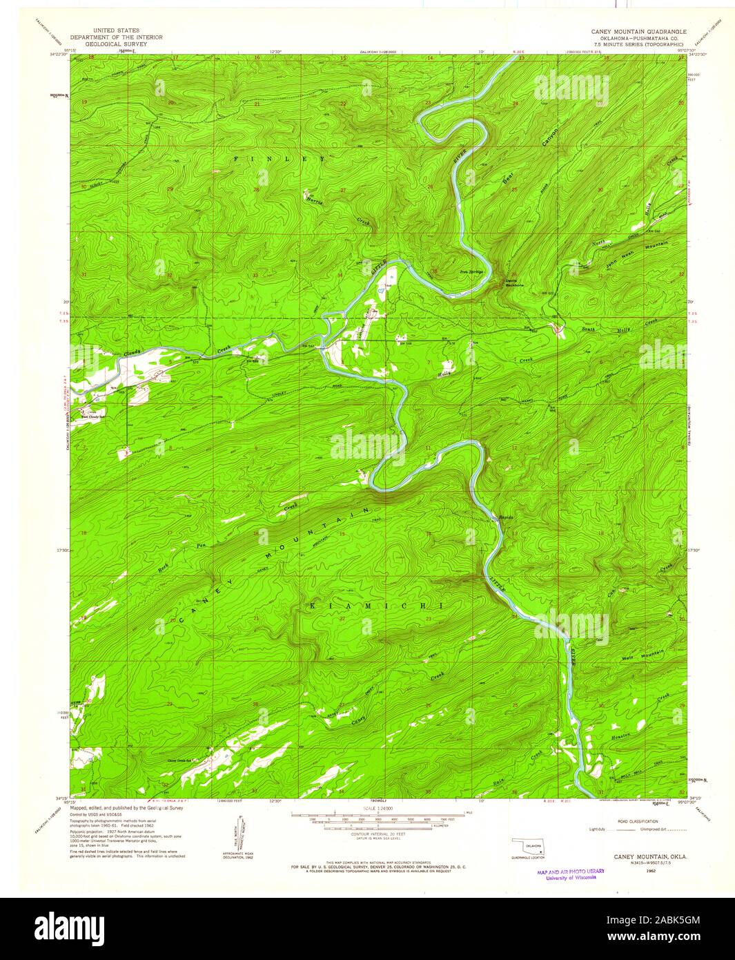 Map of caney hi-res stock photography and images - Alamy