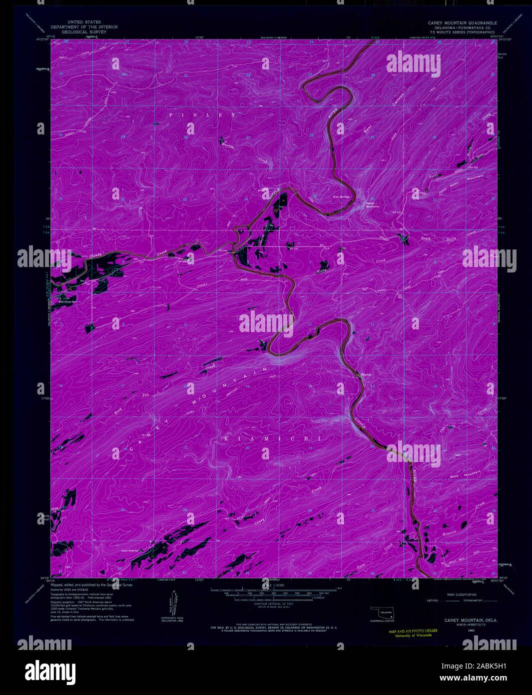 Map of caney hi-res stock photography and images - Alamy