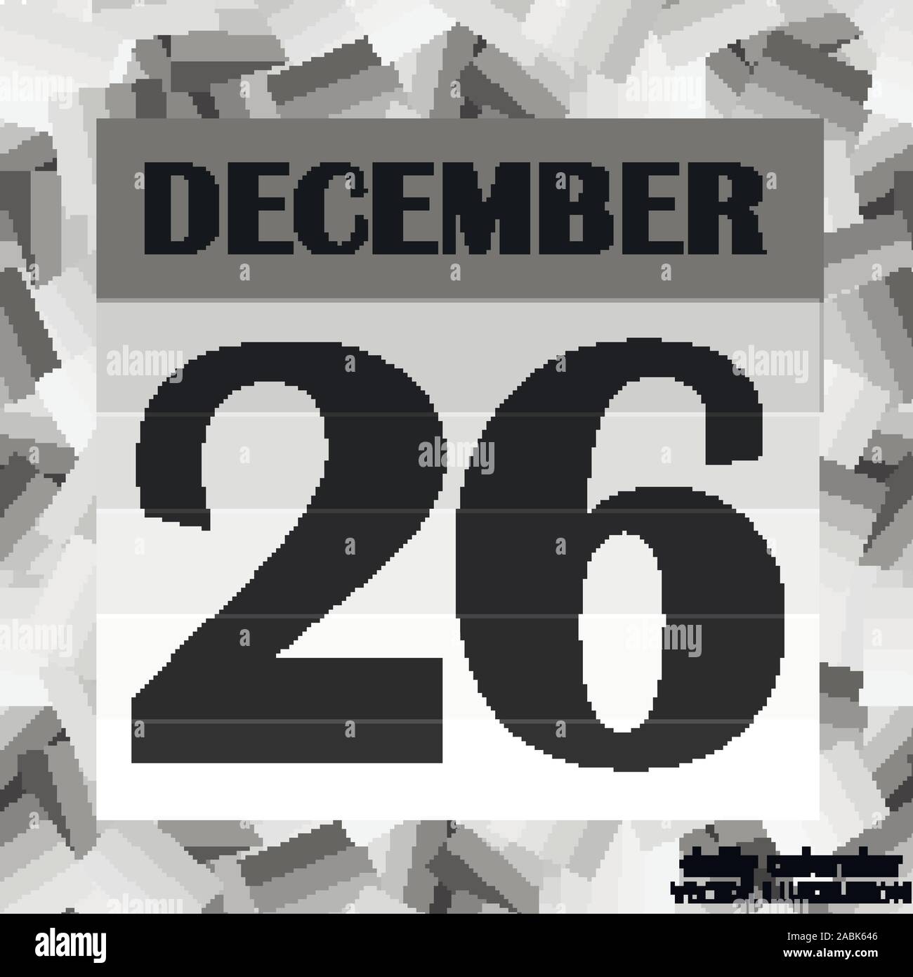 December 26 icon. For planning important day. Banner for holidays and ...