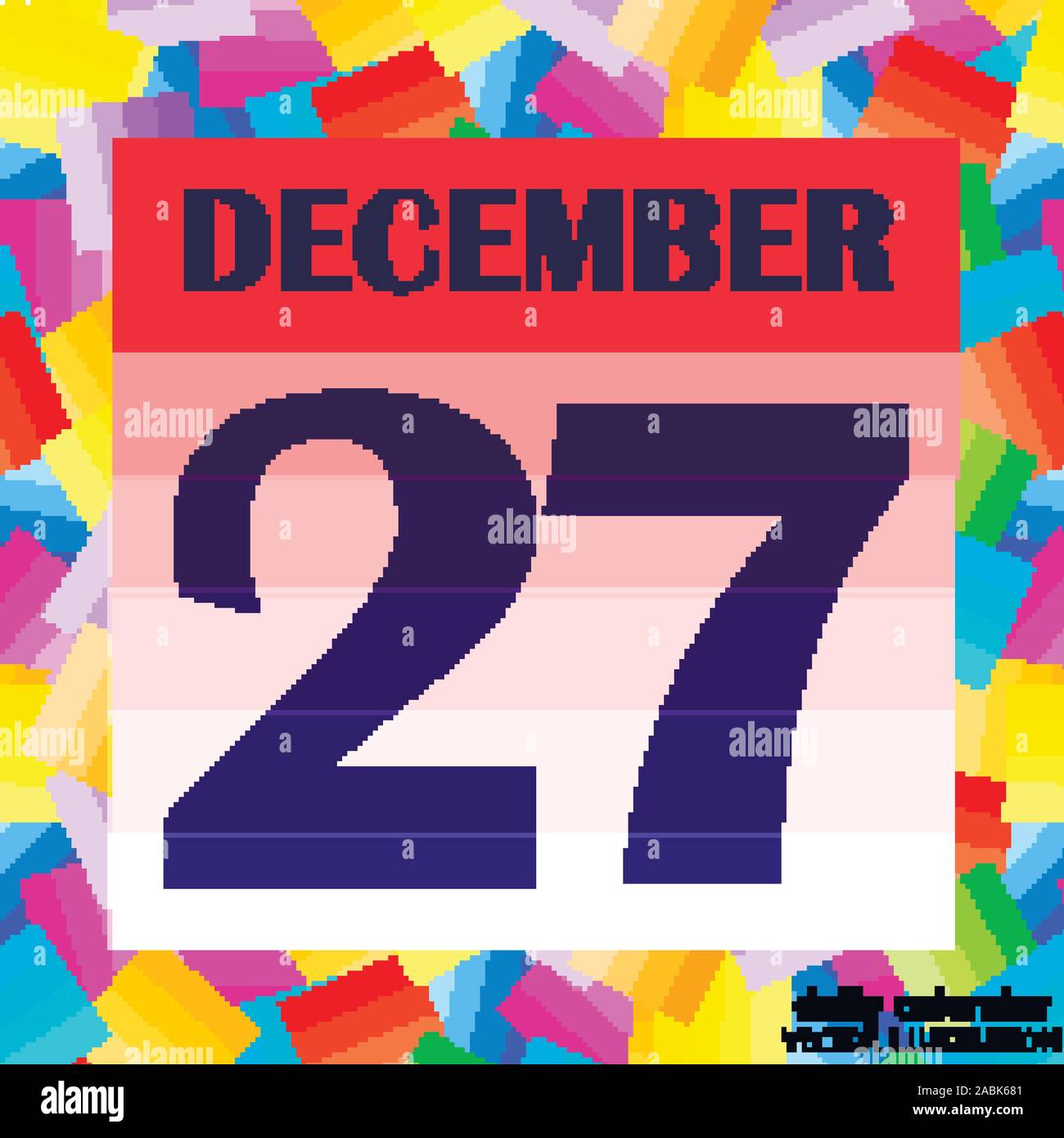 December 27 icon. For planning important day. Banner for holidays and ...