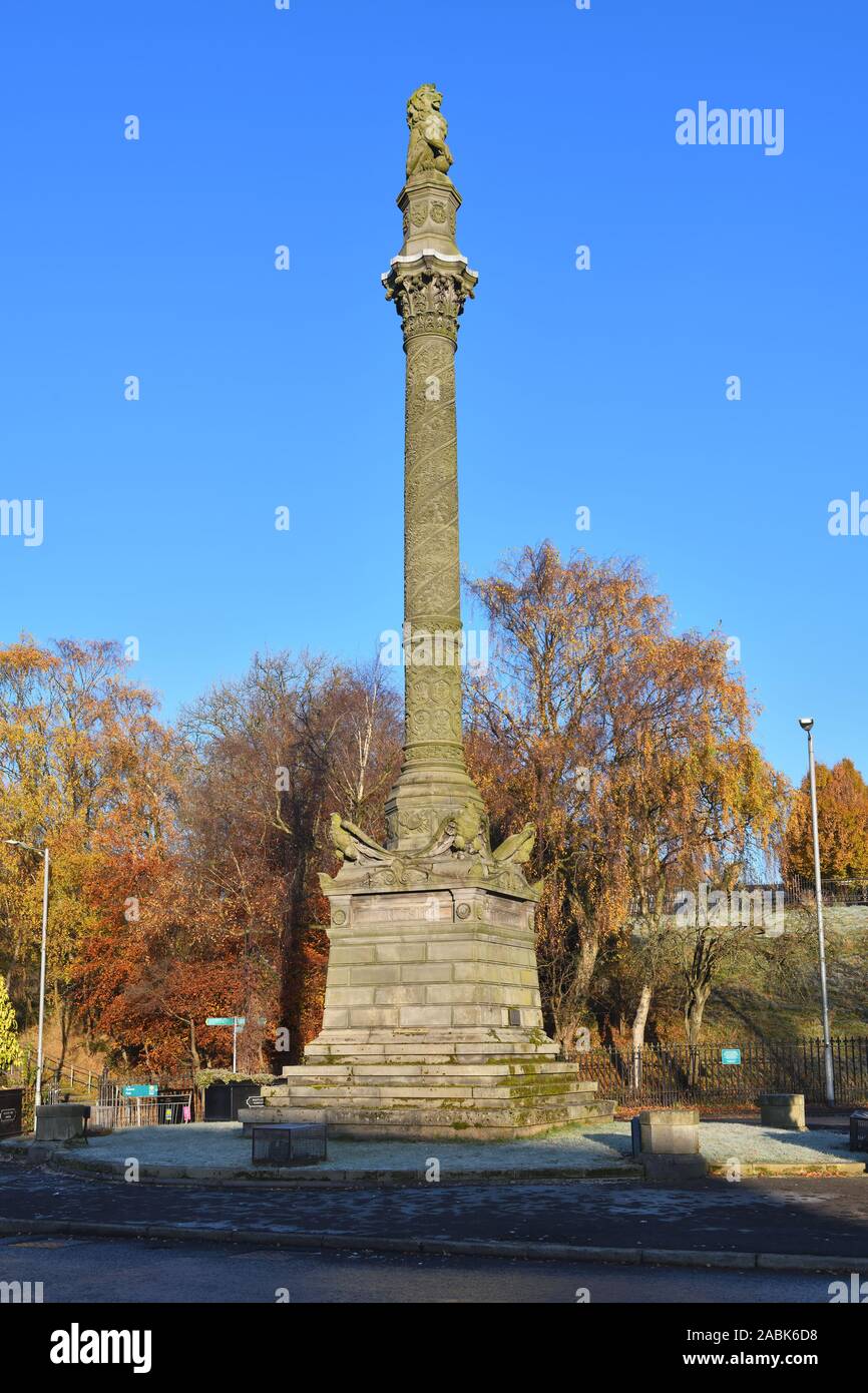 Langside monument, at Battle Place, where forces loyal to Mary Queen of ...