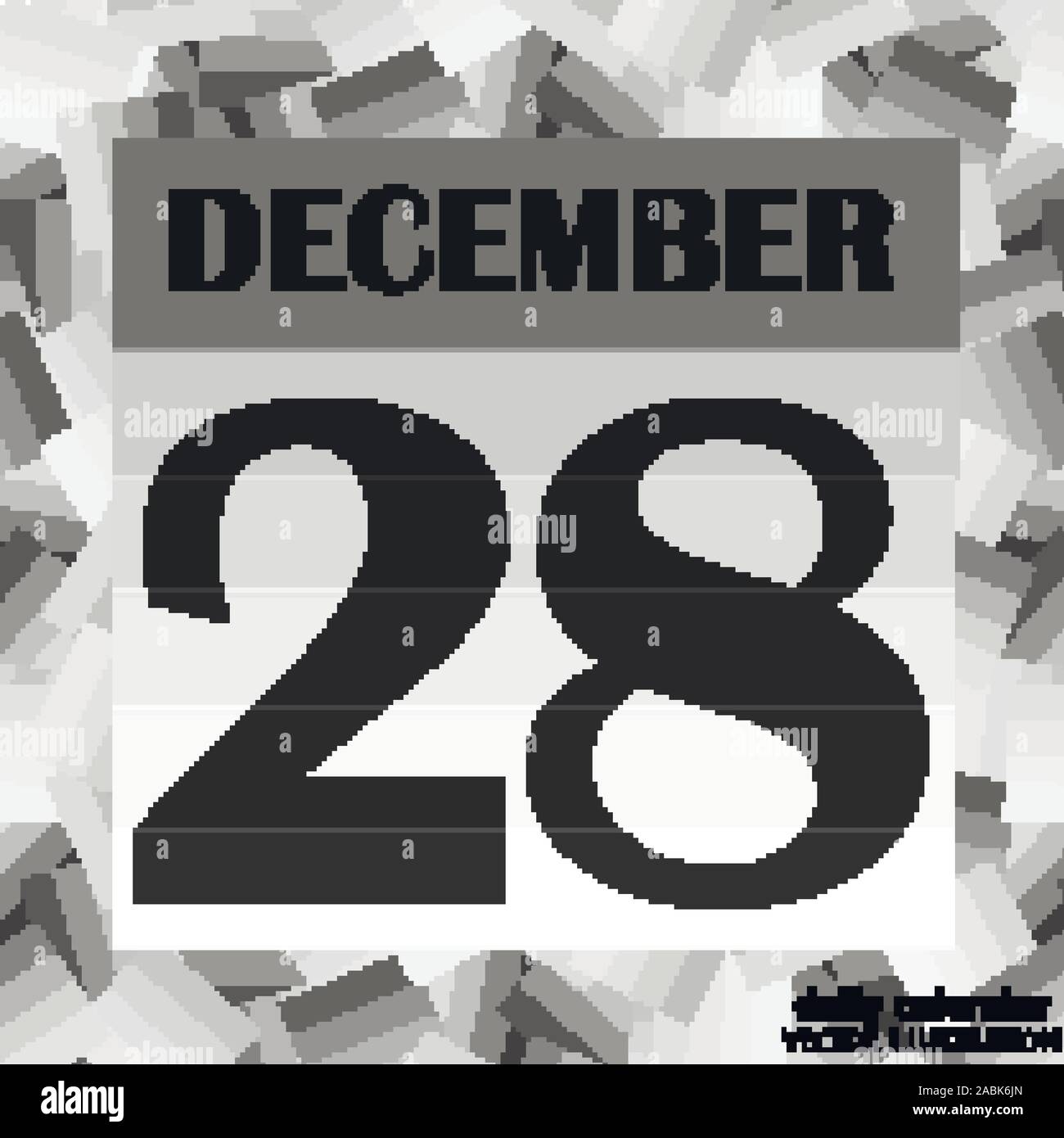 December 28 icon. For planning important day. Banner for holidays and ...