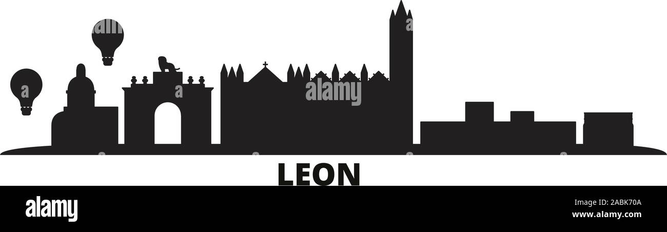 Mexico, Leon city skyline isolated vector illustration. Mexico, Leon ...