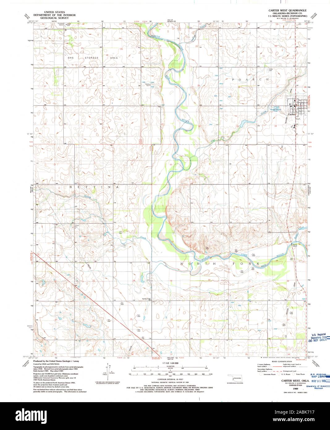 Carter oklahoma map hi-res stock photography and images - Alamy