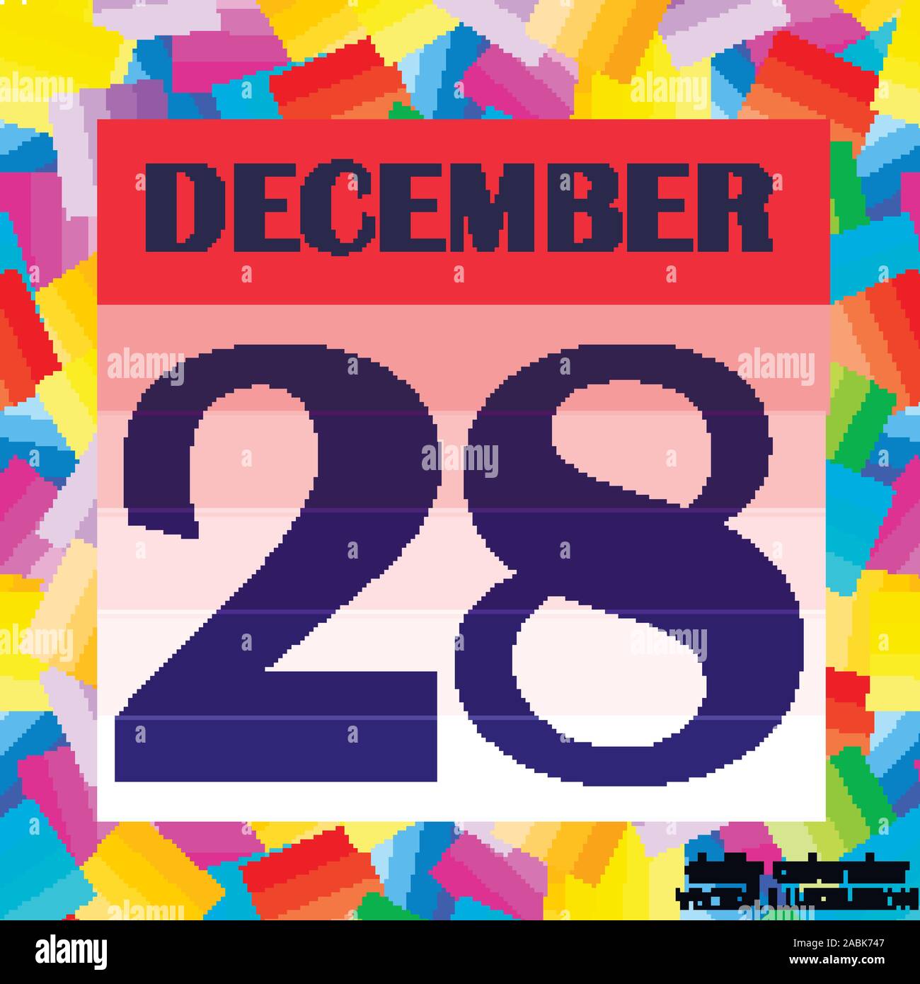 December 28 icon. For planning important day. Banner for holidays and ...