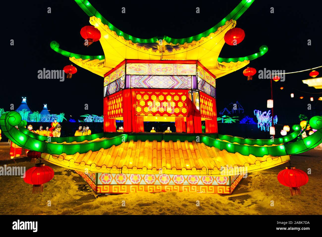 Chinese New Year Lighting Installation for year Stock Photo - Alamy