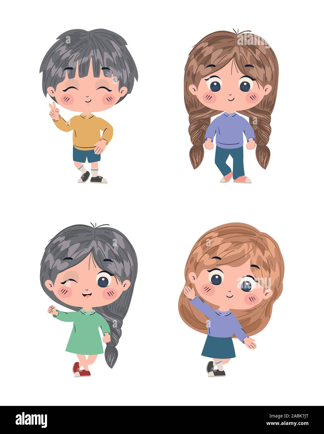 Isolated set of kids cartoons vector design Stock Vector Image & Art ...