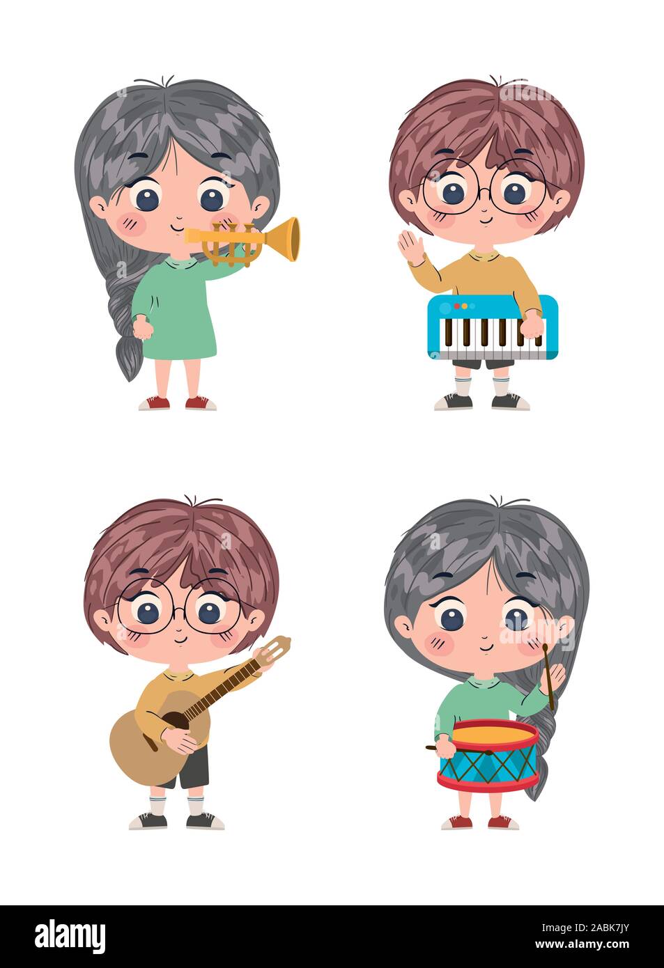 Isolated set of kids cartoons vector design Stock Vector Image & Art ...