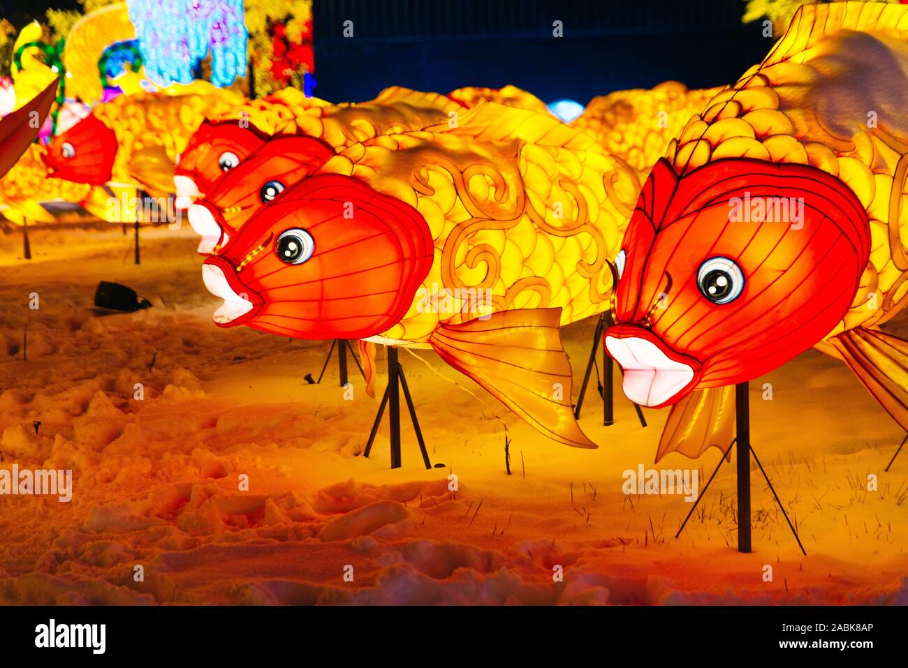 Chinese New Year Lighting Installation for year Stock Photo - Alamy