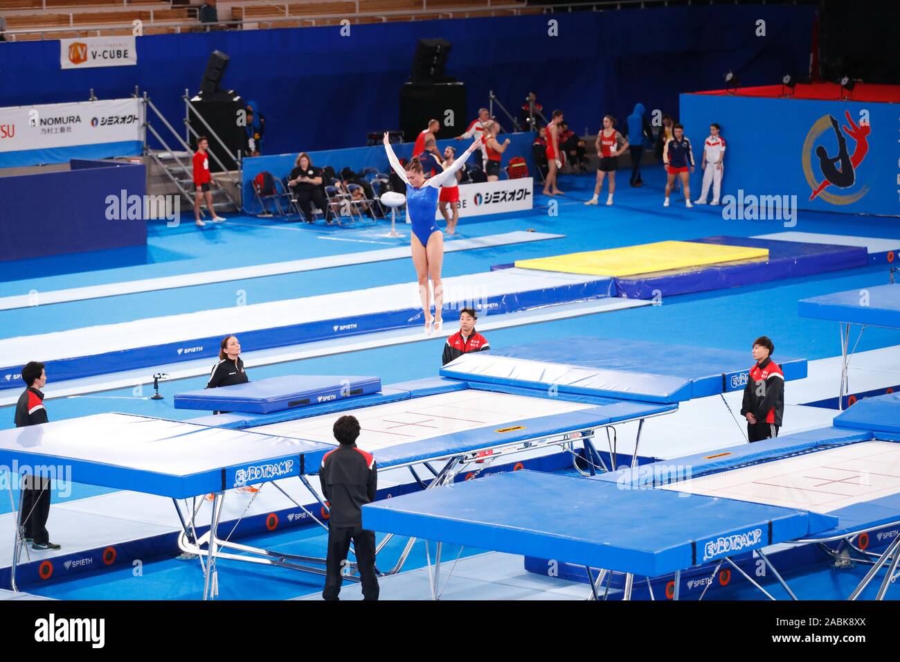 Tokyo, Japan. 28th Nov, 2019. General view Trampoline : 34th FIG ...