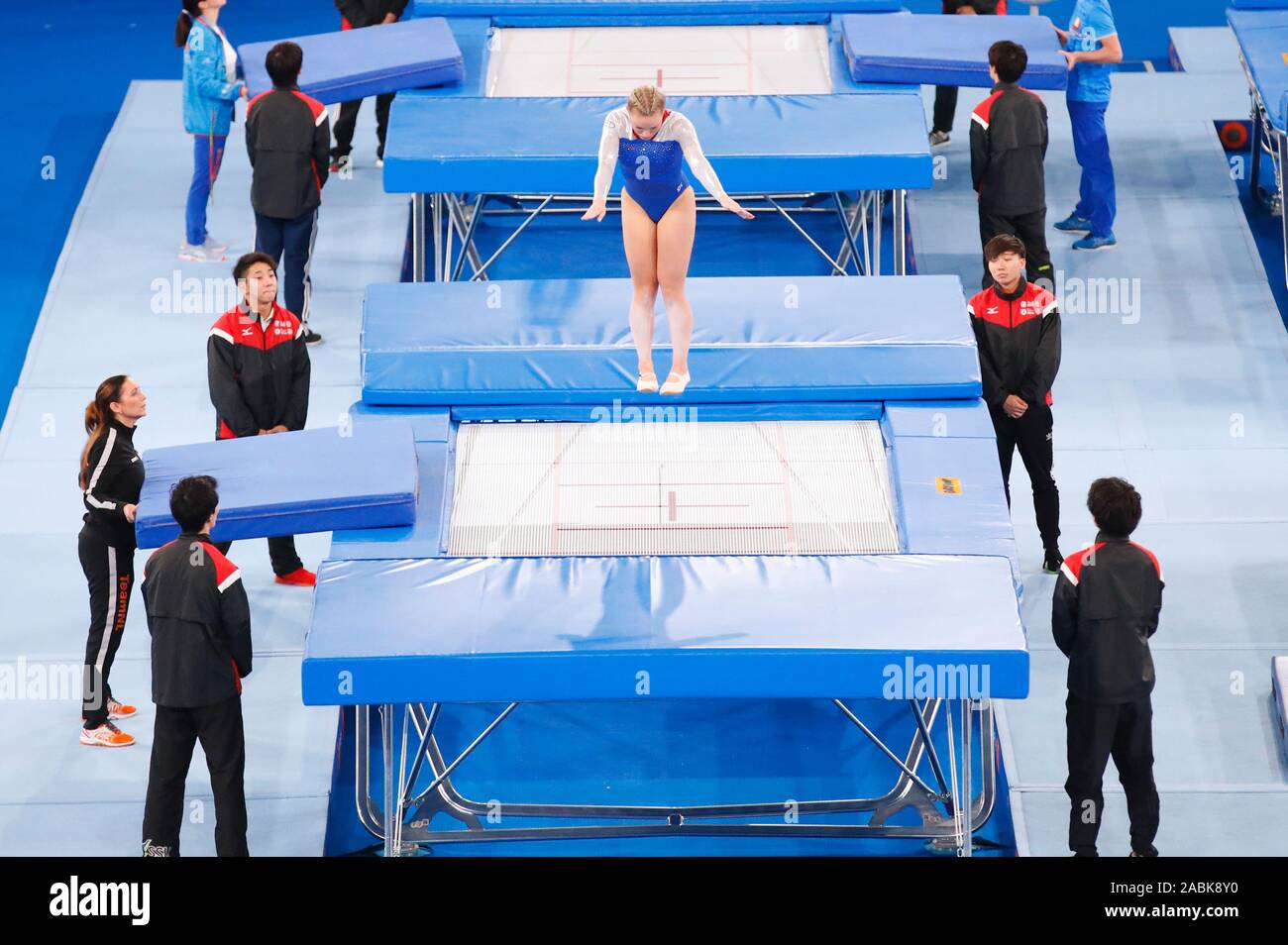 Tokyo, Japan. 28th Nov, 2019. General view Trampoline : 34th FIG ...