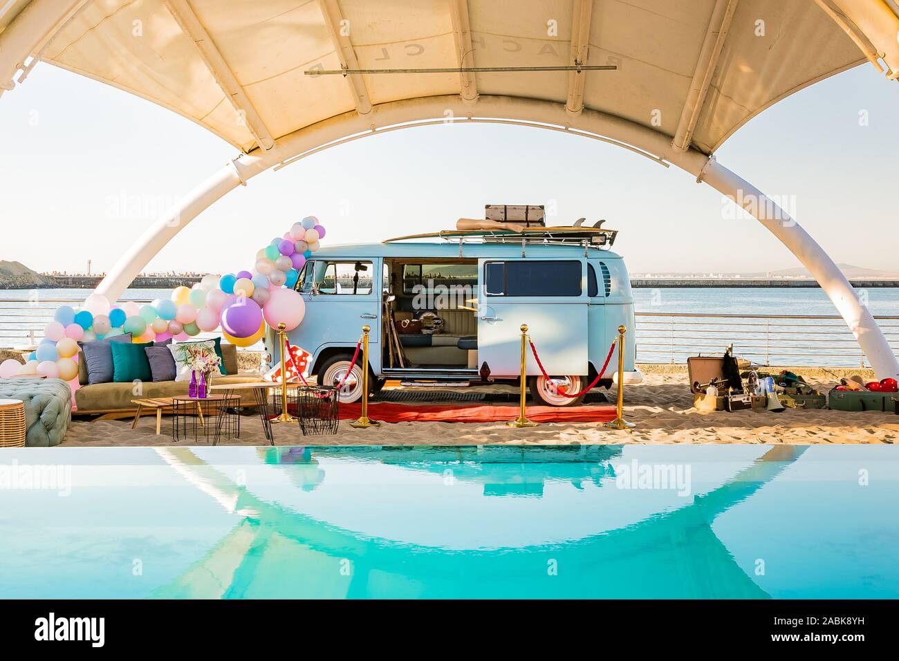 Camper van beach resort hi-res stock photography and images - Alamy