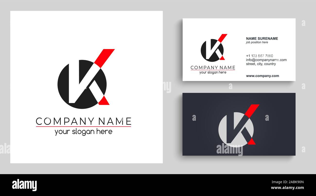 Letter K logo or monogram. blank for business card. For your business ...