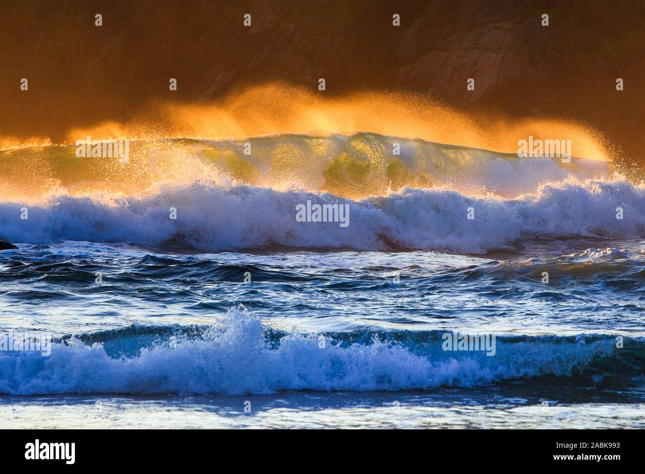Surf on the north Scottish coast. Scotland Stock Photo - Alamy