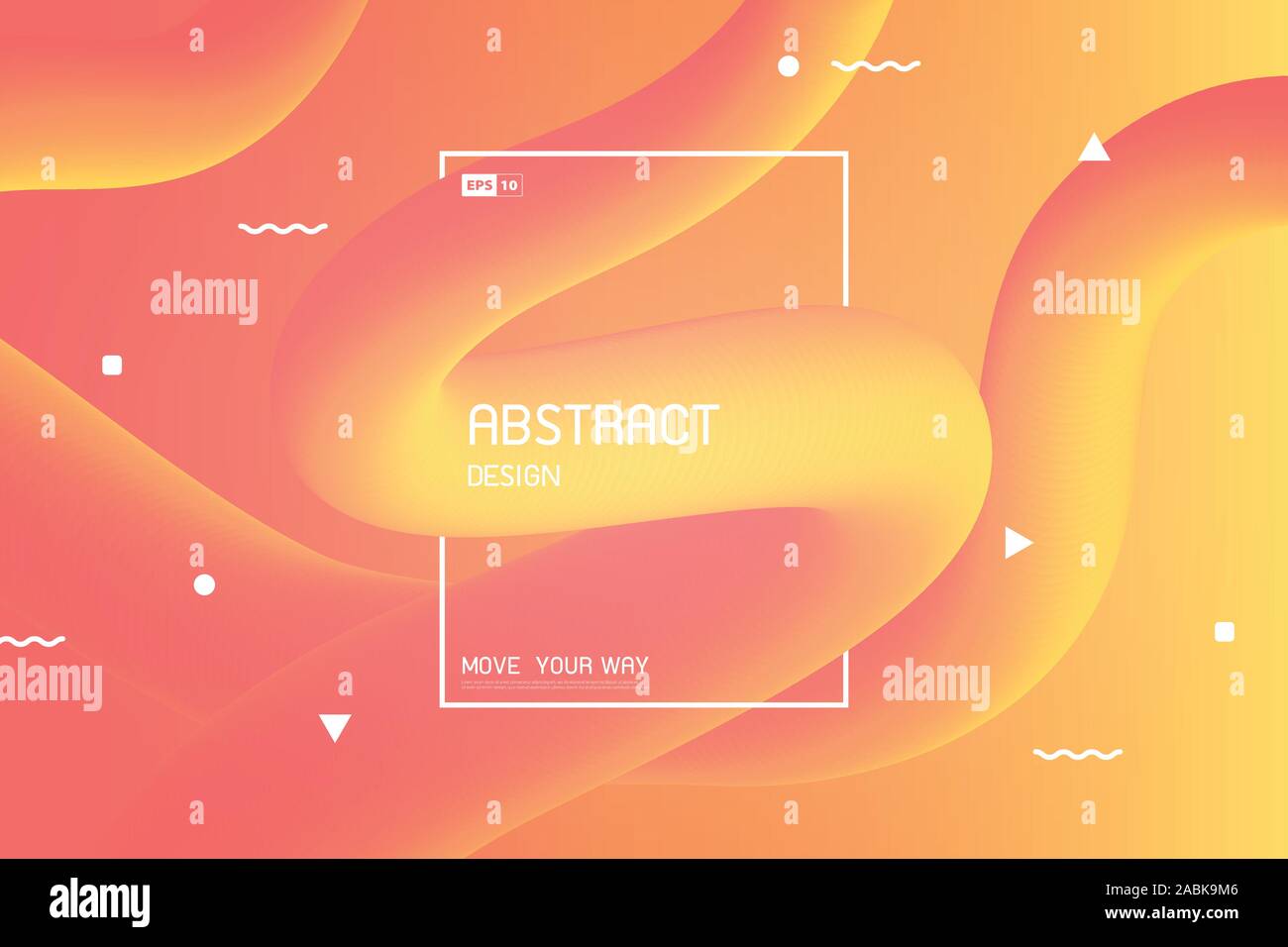 Abstract colorful stripe line of free shape design motion effect ...