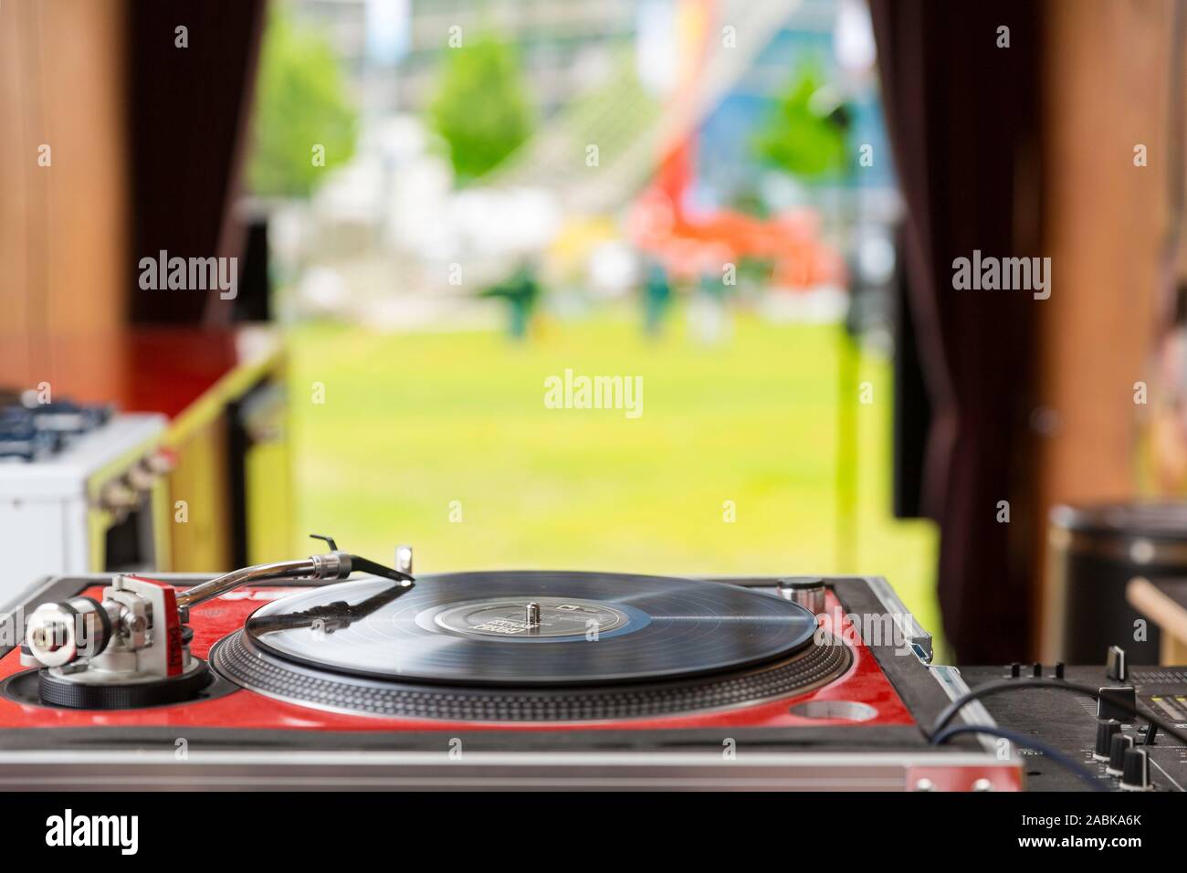 Young happy dj making music hi-res stock photography and images - Alamy