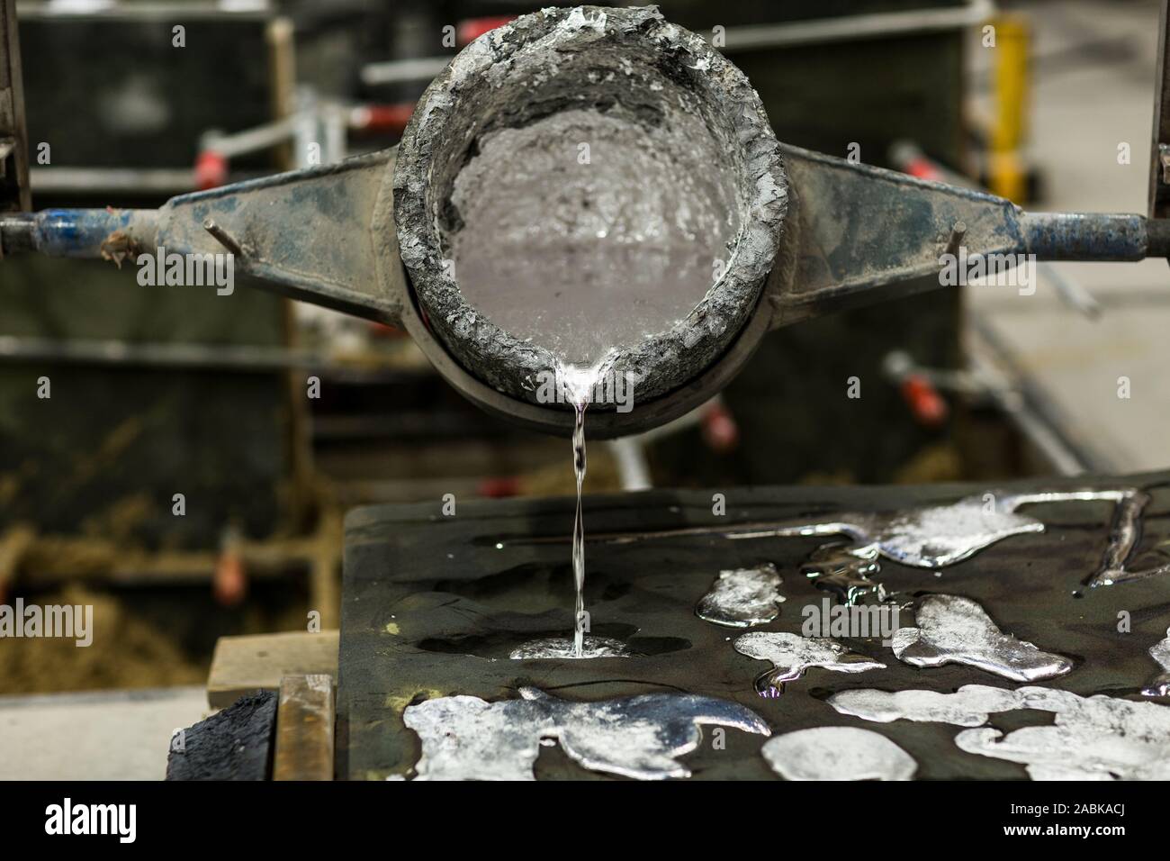 Pouring molten metal equipment hi-res stock photography and images - Alamy