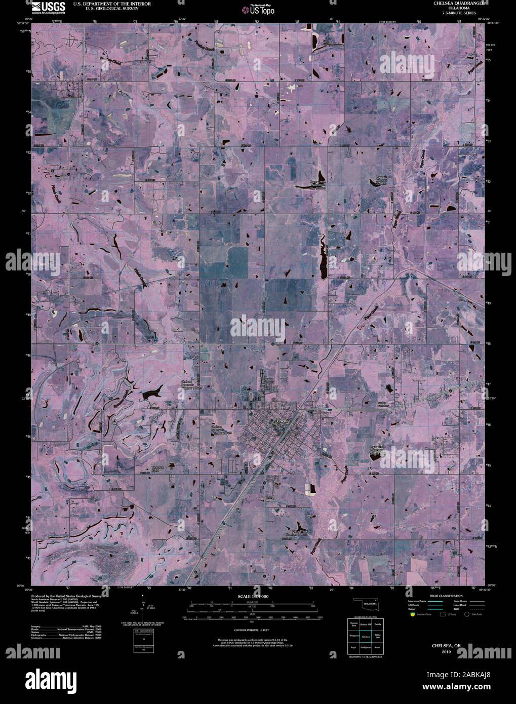 Chelsea oklahoma map hi-res stock photography and images - Alamy