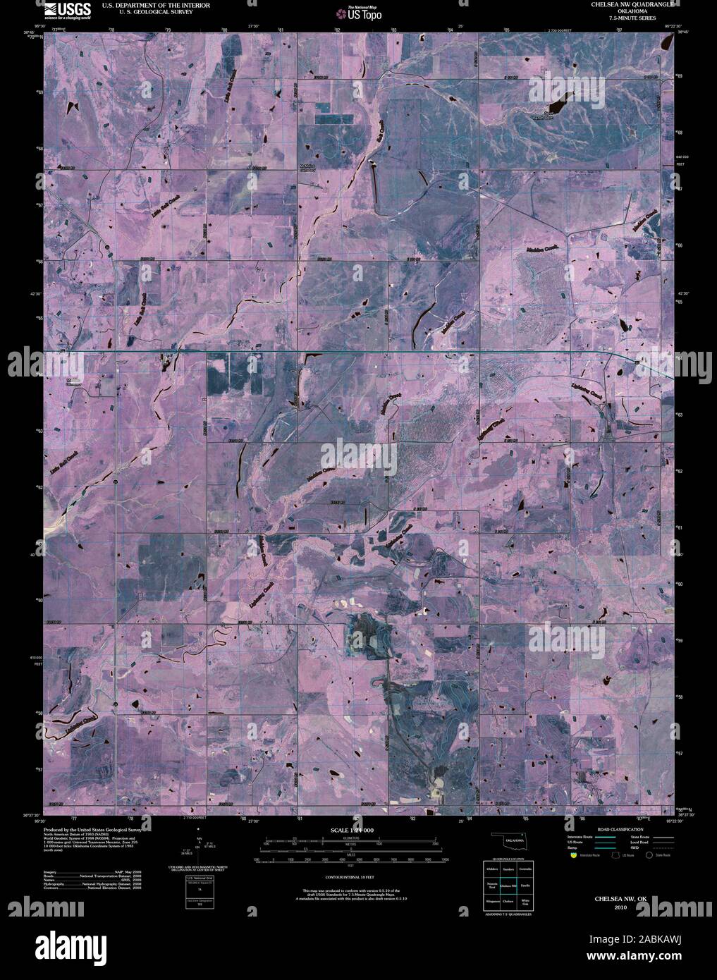Chelsea oklahoma map hi-res stock photography and images - Alamy