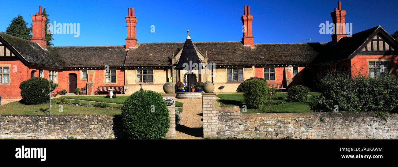 The Almshouses, Helpston village, Cambridgeshire, England, UK Stock ...