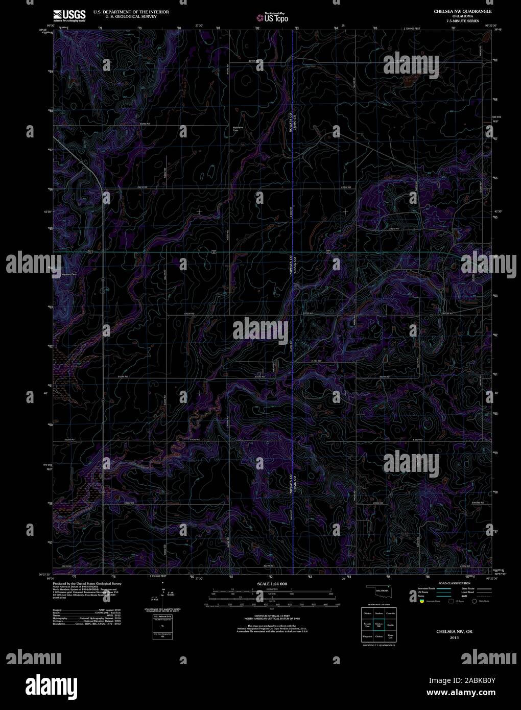 Chelsea oklahoma map hi-res stock photography and images - Alamy