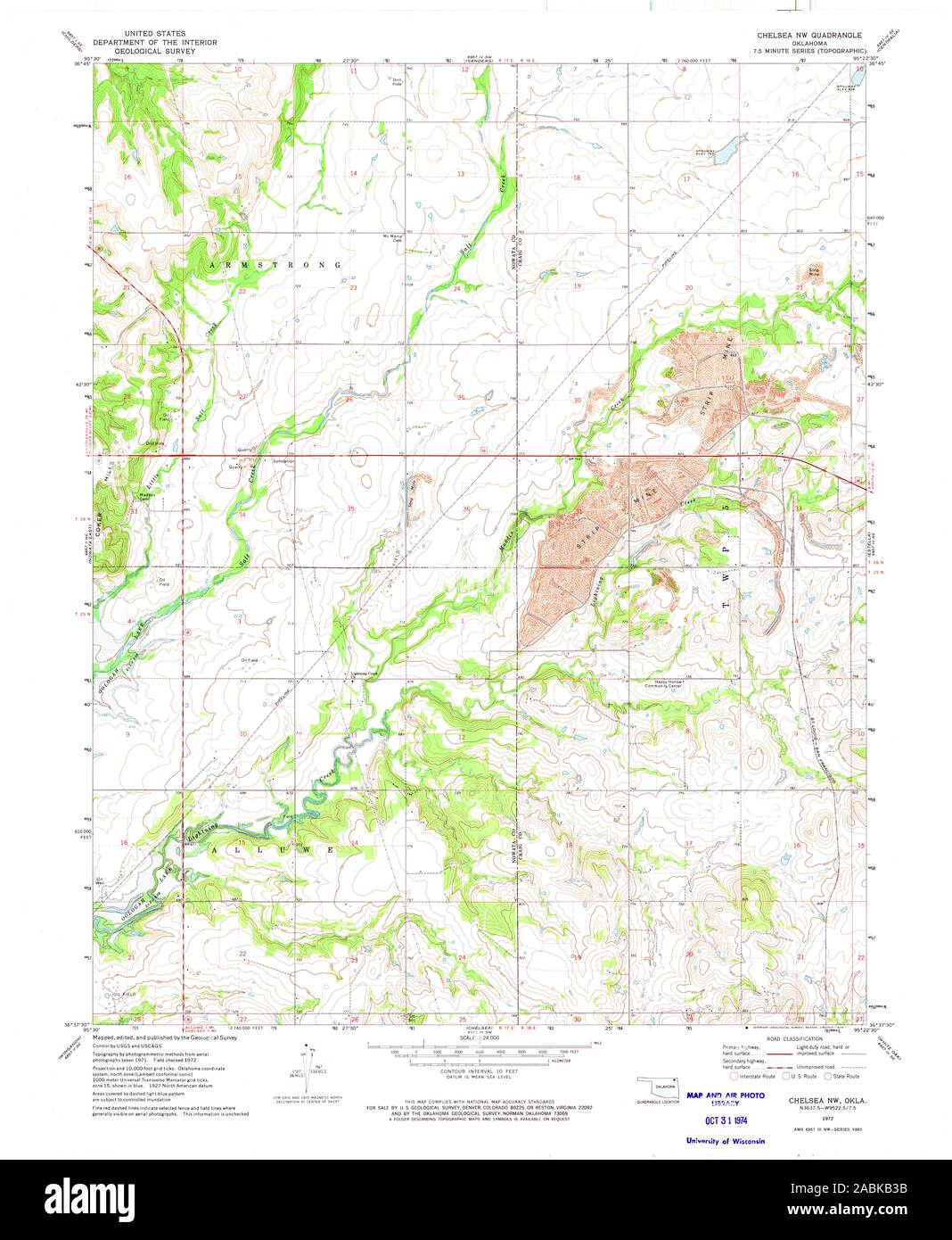 Chelsea oklahoma map hi-res stock photography and images - Alamy