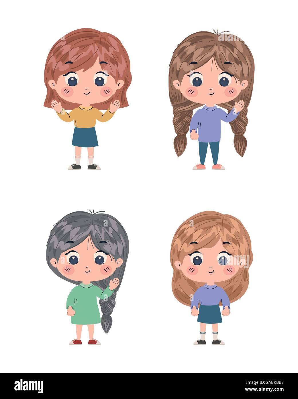 Isolated set of kids cartoons vector design Stock Vector Image & Art ...