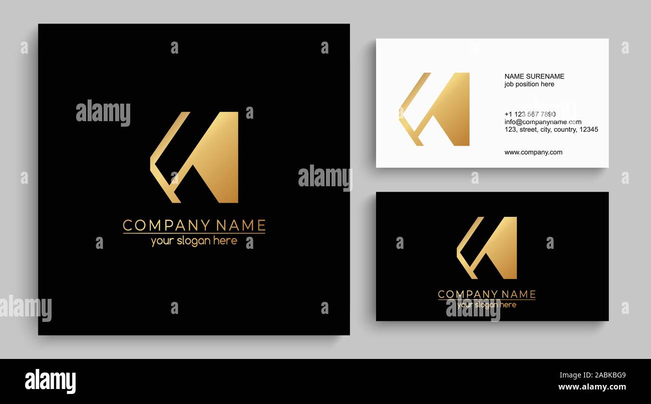 Letter K logo or monogram. blank for business card. For your business ...