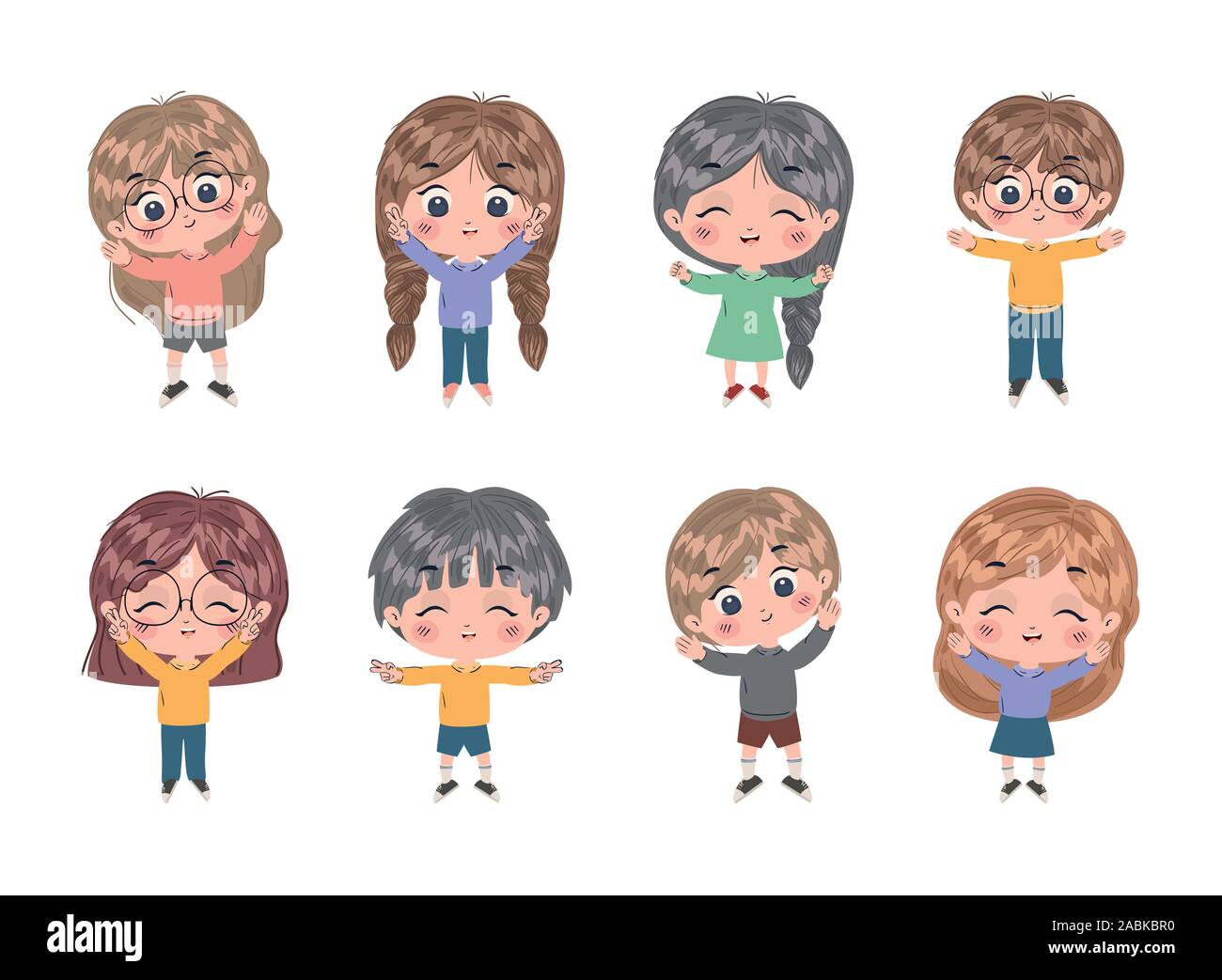 Isolated set of kids cartoons vector design Stock Vector Image & Art ...