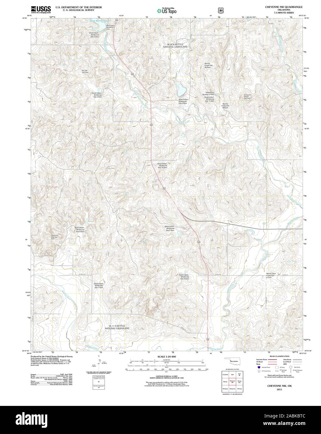 Map of cheyenne oklahoma hi-res stock photography and images - Alamy