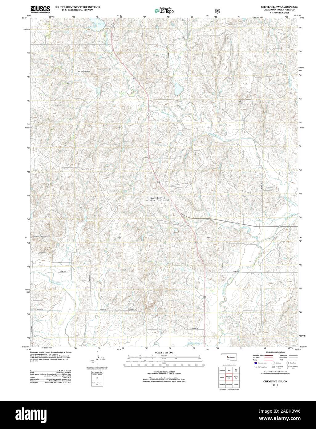 Map of cheyenne oklahoma hi-res stock photography and images - Alamy