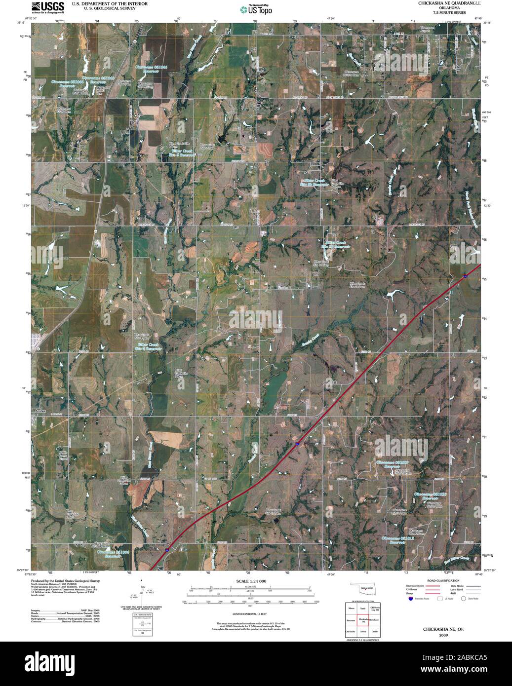 Map of chickasha oklahoma hi-res stock photography and images - Alamy