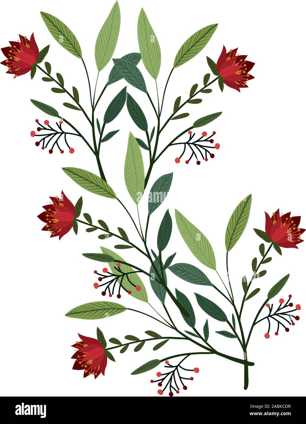 Isolated winter flowers vector design Stock Vector Image & Art - Alamy