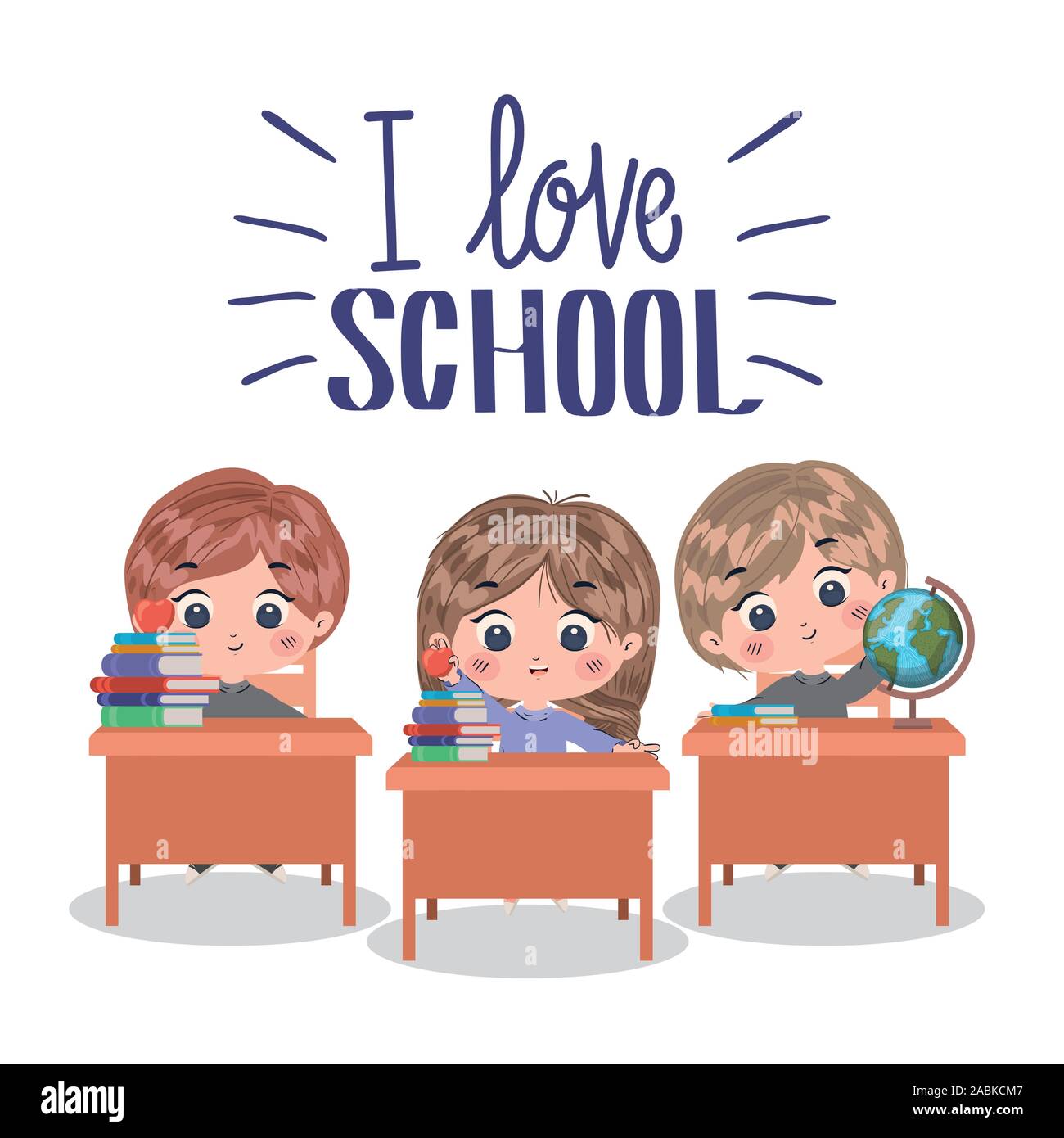 School kids cartoons vector design Stock Vector Image & Art - Alamy