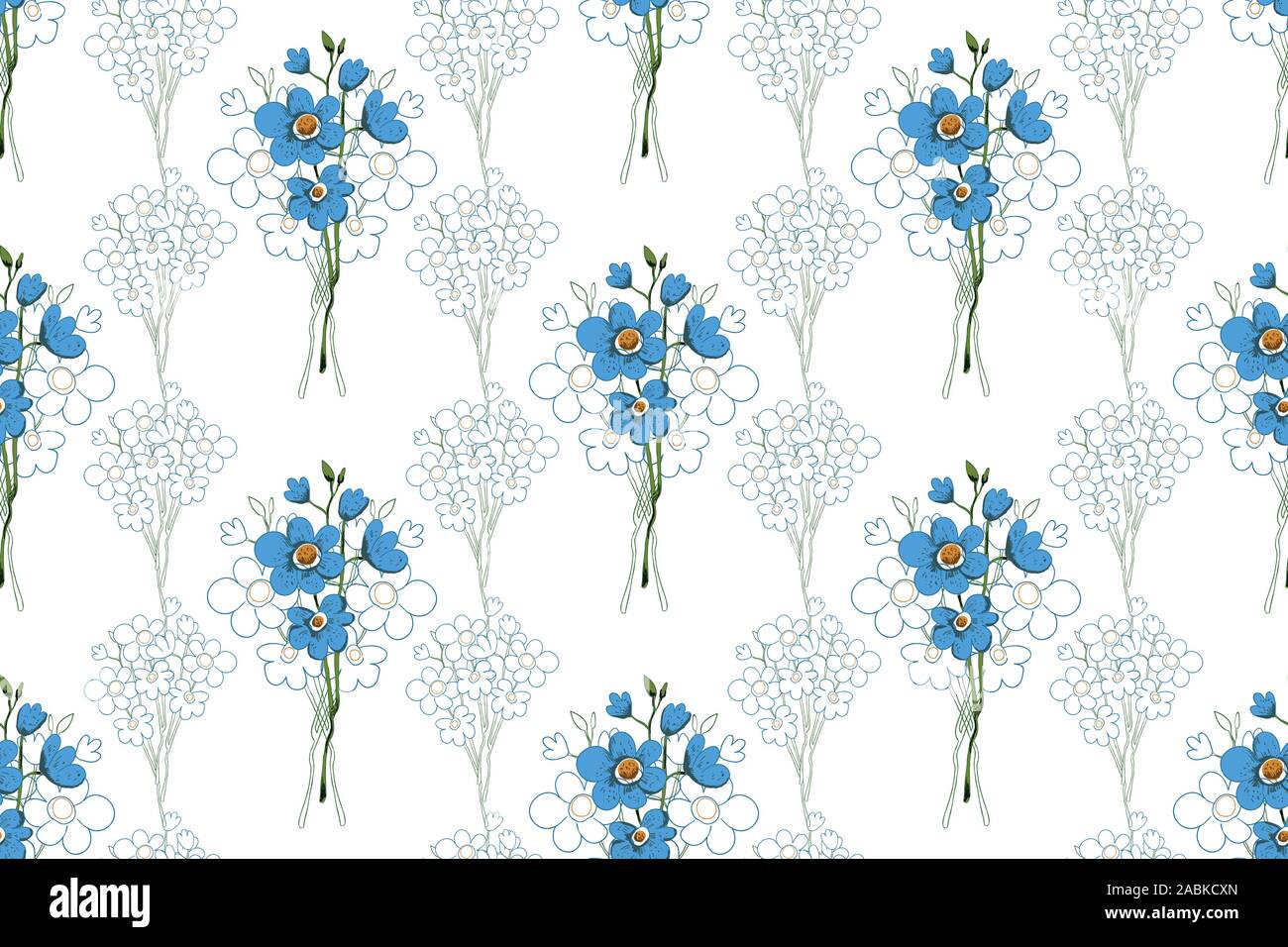 Flowers in garden forget Stock Vector Images - Alamy