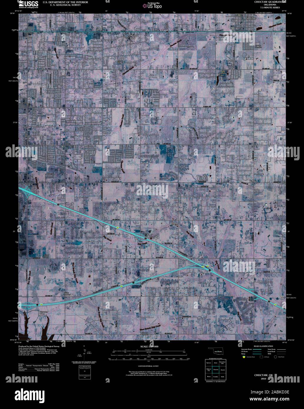 Choctaw map hi-res stock photography and images - Alamy