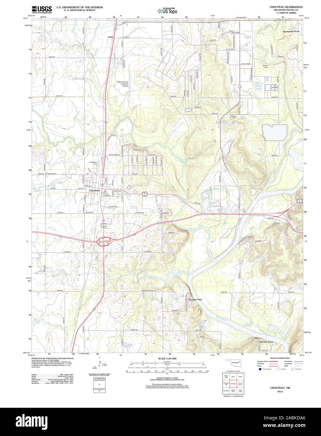 Chouteau oklahoma map hi-res stock photography and images - Alamy