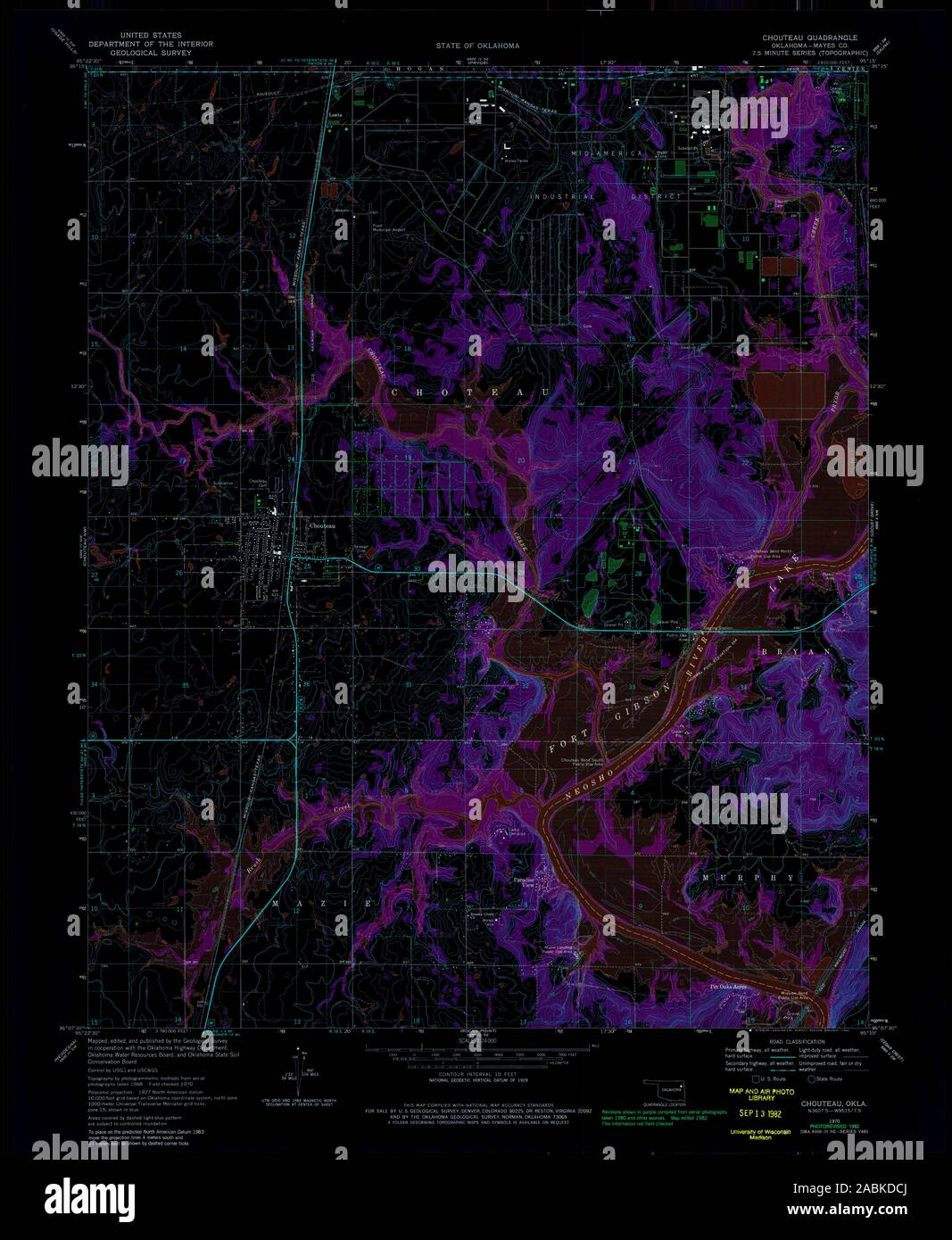 Chouteau oklahoma map hi-res stock photography and images - Alamy