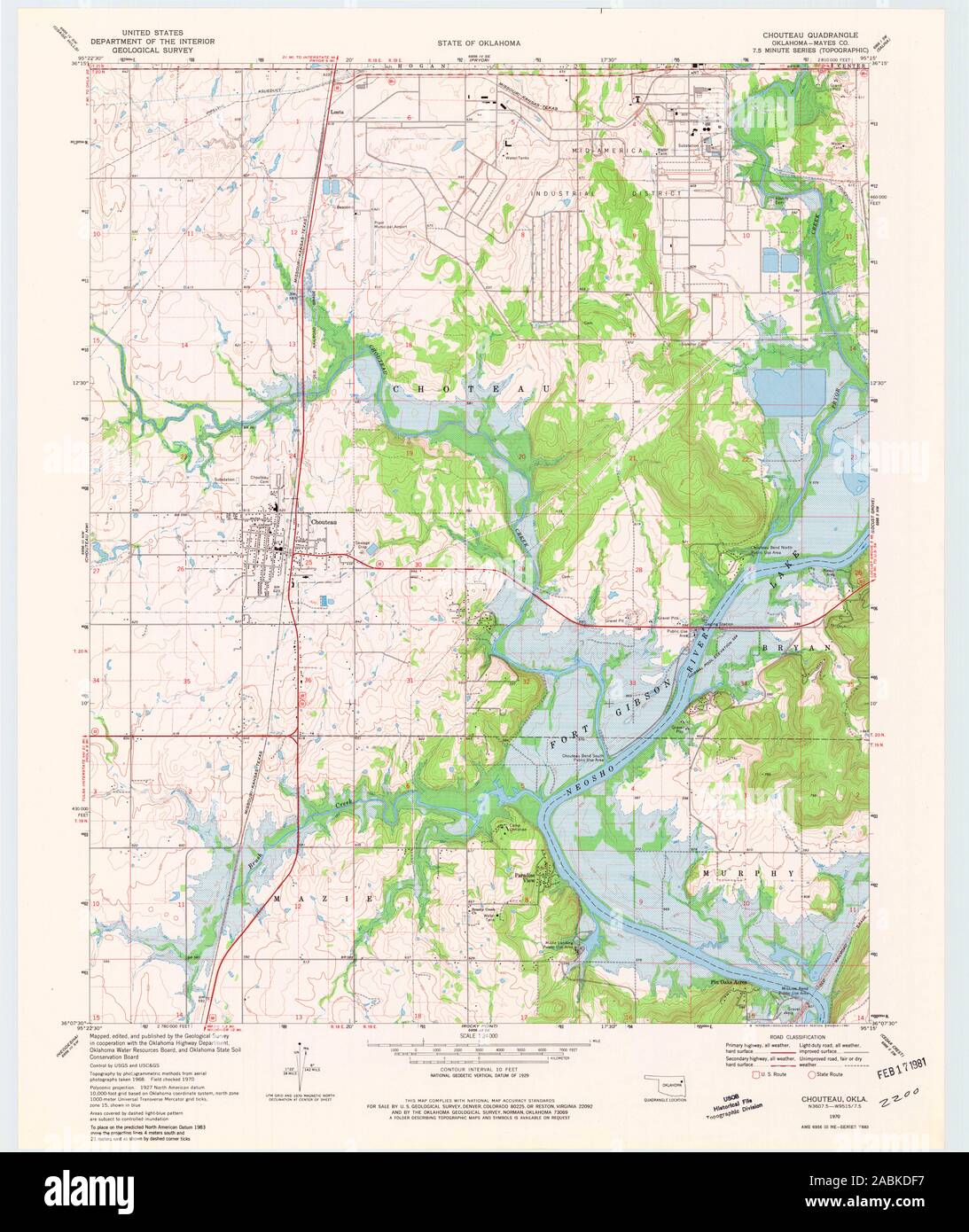 Chouteau oklahoma map hi-res stock photography and images - Alamy