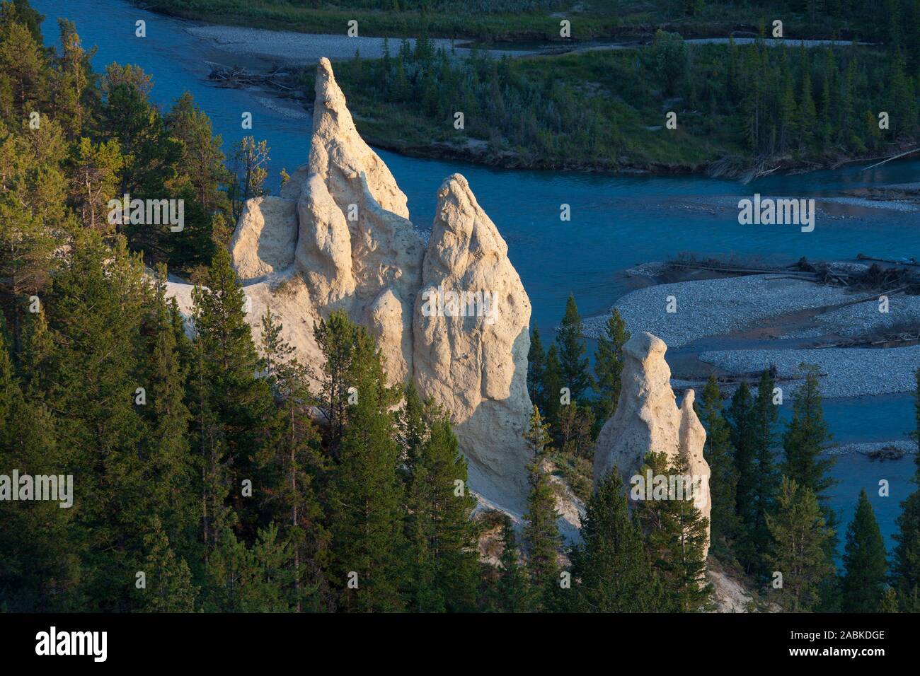 Hoodo rock formation at Banff National Park, Alberta, Canada. Hoodoo ...